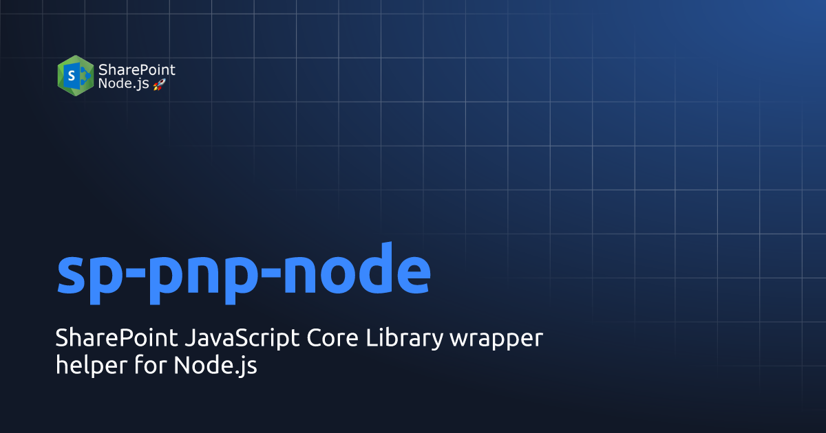sp-pnp-node | SharePoint & Node.js